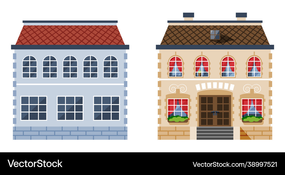 Residential house icon in dutch style Royalty Free Vector