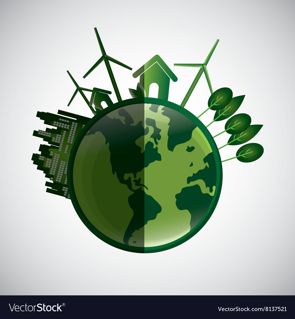 Save world design Royalty Free Vector Image - VectorStock