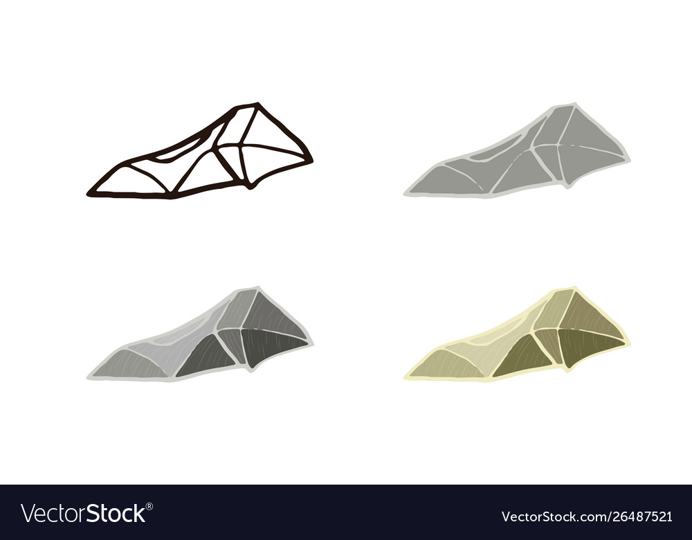 Stone set plateau shape Royalty Free Vector Image
