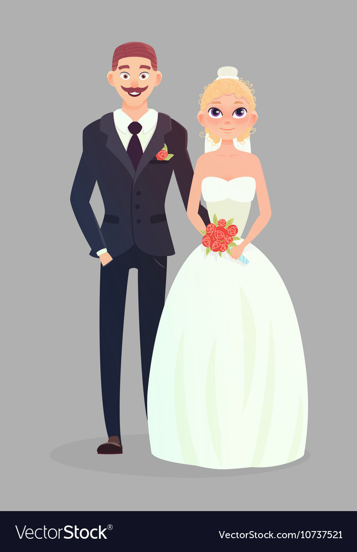 Wedding couple Royalty Free Vector Image - VectorStock