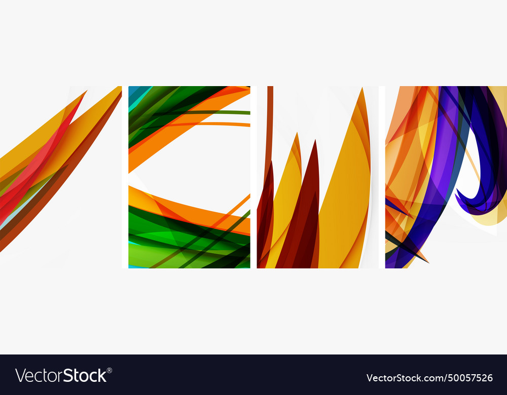Abstract colorful wave posters for wallpaper Vector Image
