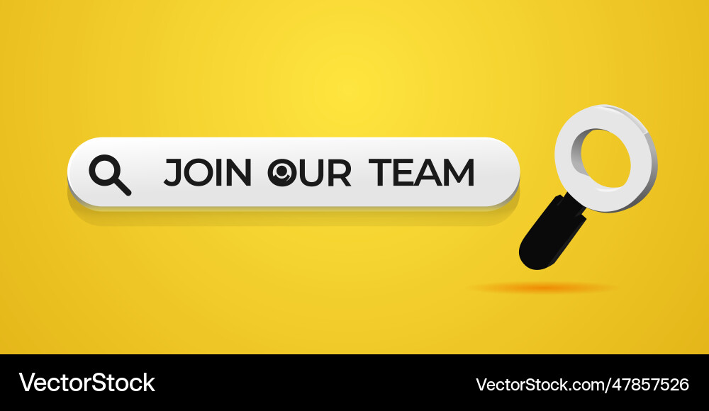 Advertising banner design with magnifying glass Vector Image