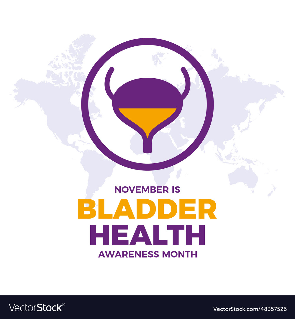 Bladder health awareness month poster Royalty Free Vector