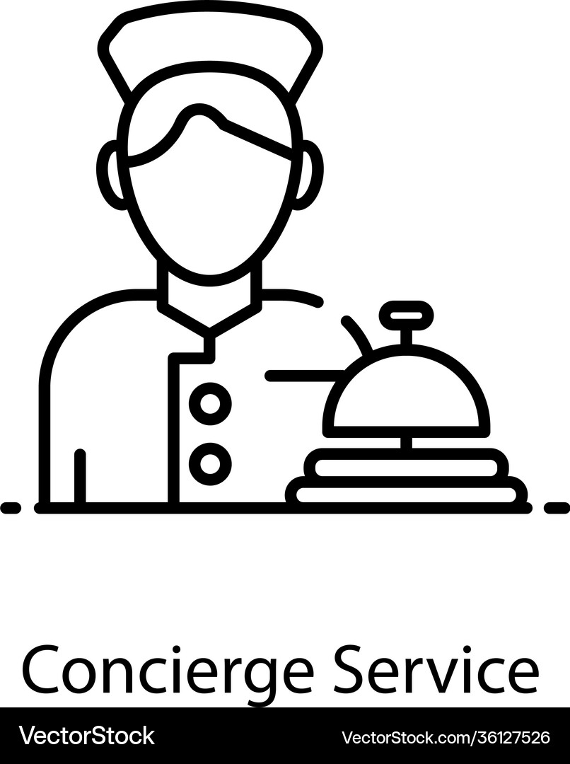 Concierge service Royalty Free Vector Image - VectorStock