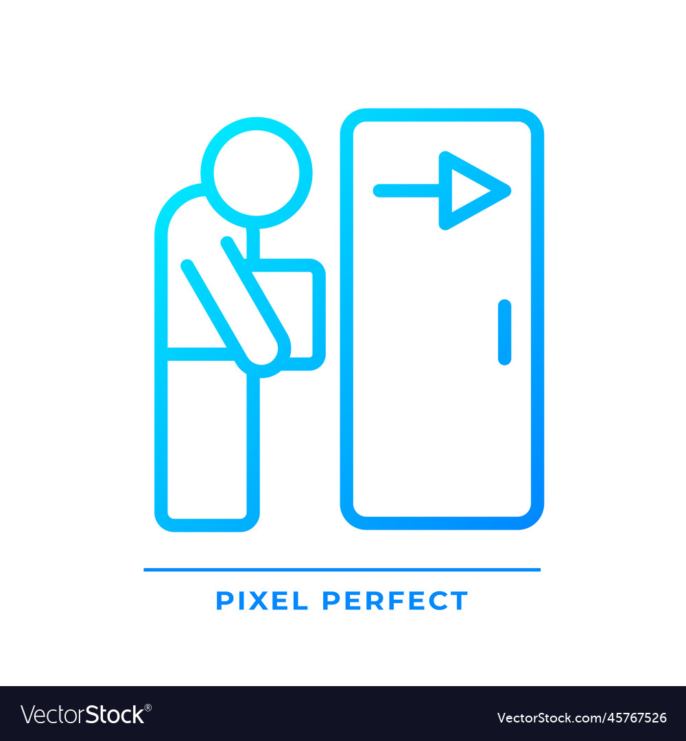 Dismissal pixel perfect gradient linear icon Vector Image