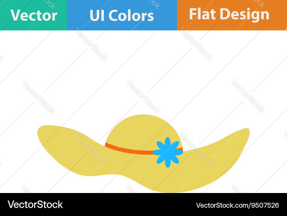 Elegant woman hat icon Royalty Free Vector Image