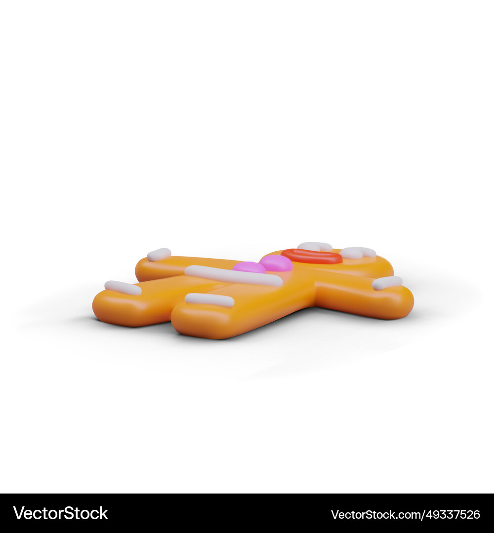 Gingerbread cookie realistic homemade sweet Vector Image