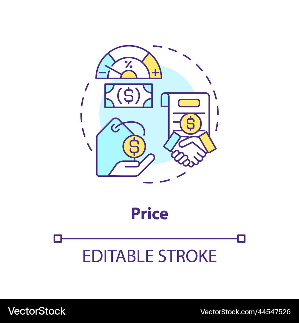 Insurance price concept icon Royalty Free Vector Image