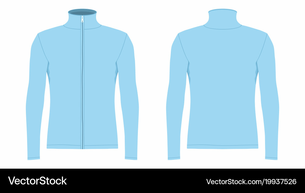 Mens blue long sleeve t shirt Royalty Free Vector Image
