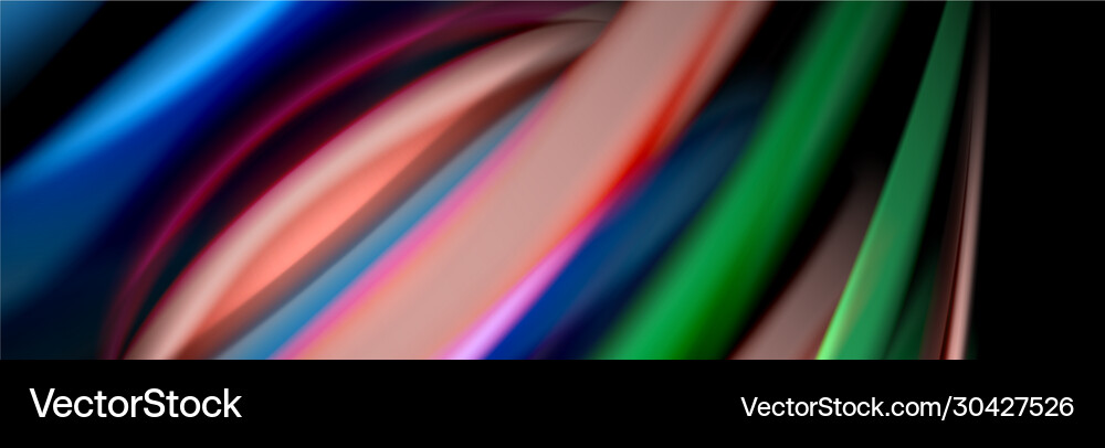 Silk and smooth flow wave poster design color Vector Image