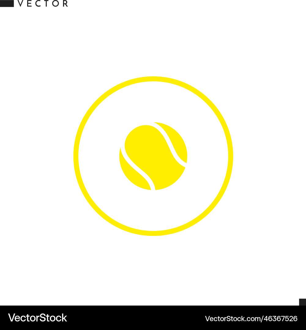 Tennis ball sign Royalty Free Vector Image - VectorStock