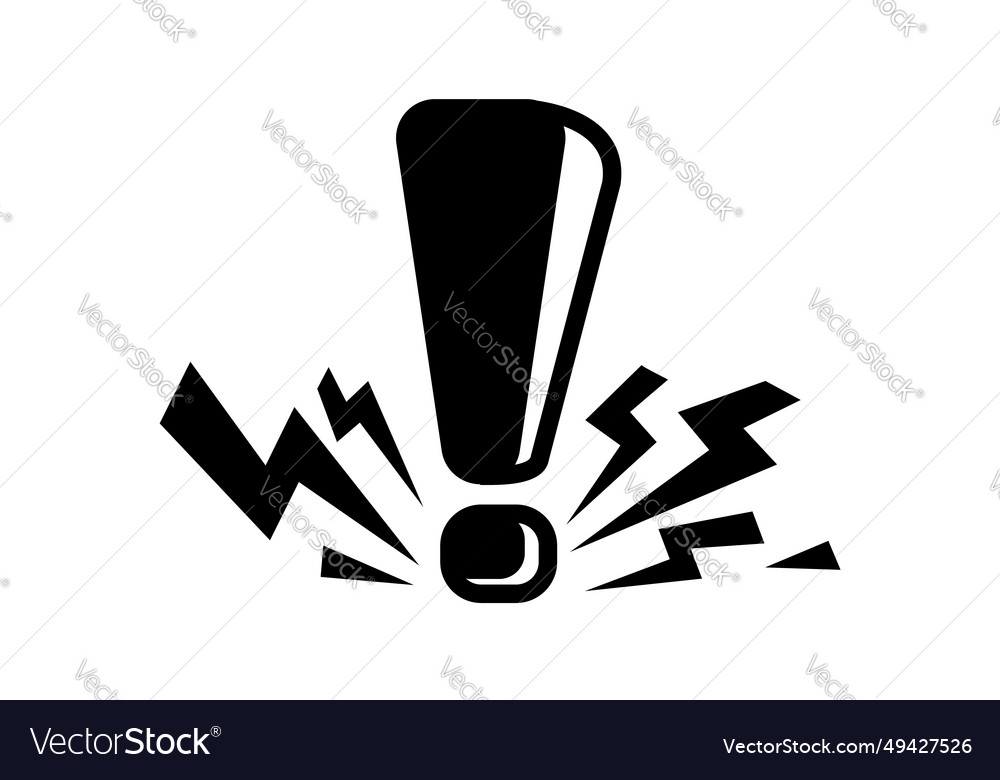 Warning Message Exclamation Mark Icon Attention Vector Image