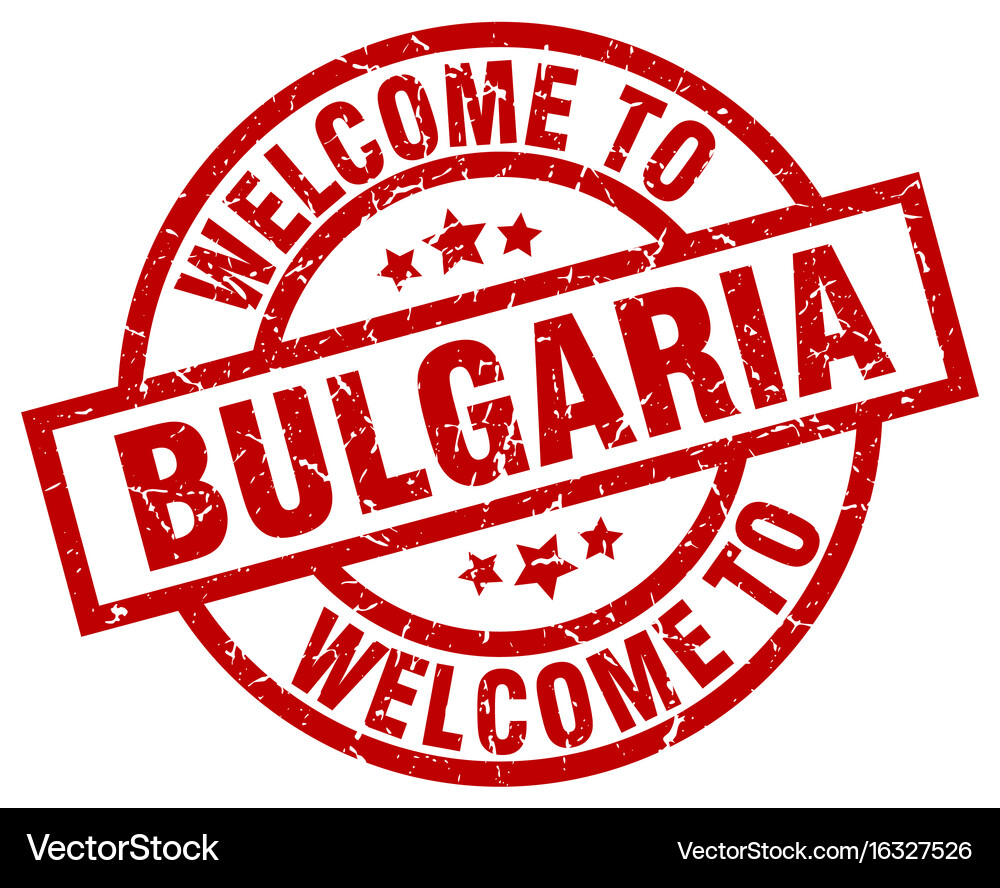 Welcome to bulgaria red stamp Royalty Free Vector Image