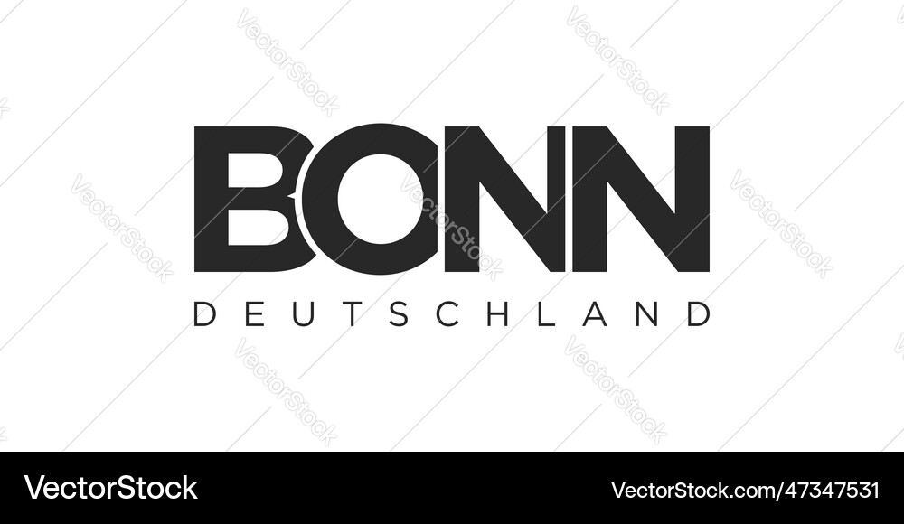 Bonn deutschland modern and creative design Vector Image