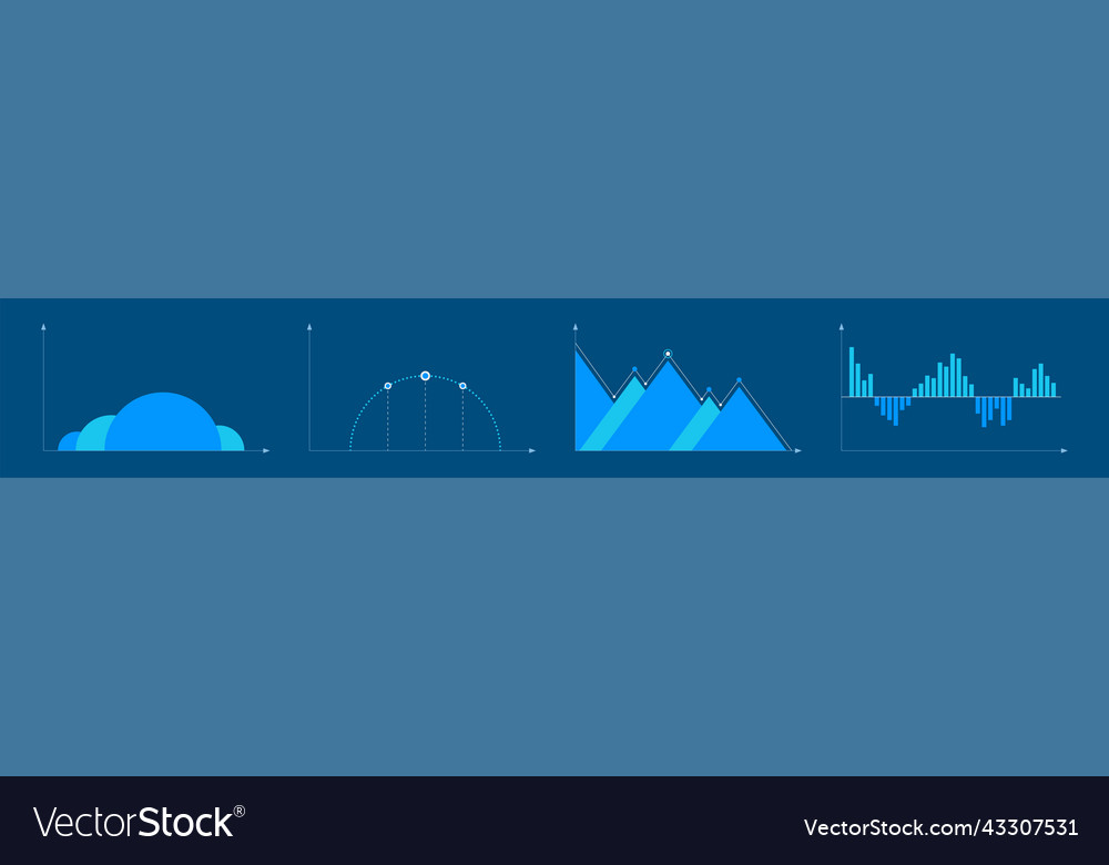 Business charts and graphs infographic elements Vector Image