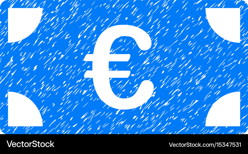 Euro banknote grunge icon Royalty Free Vector Image