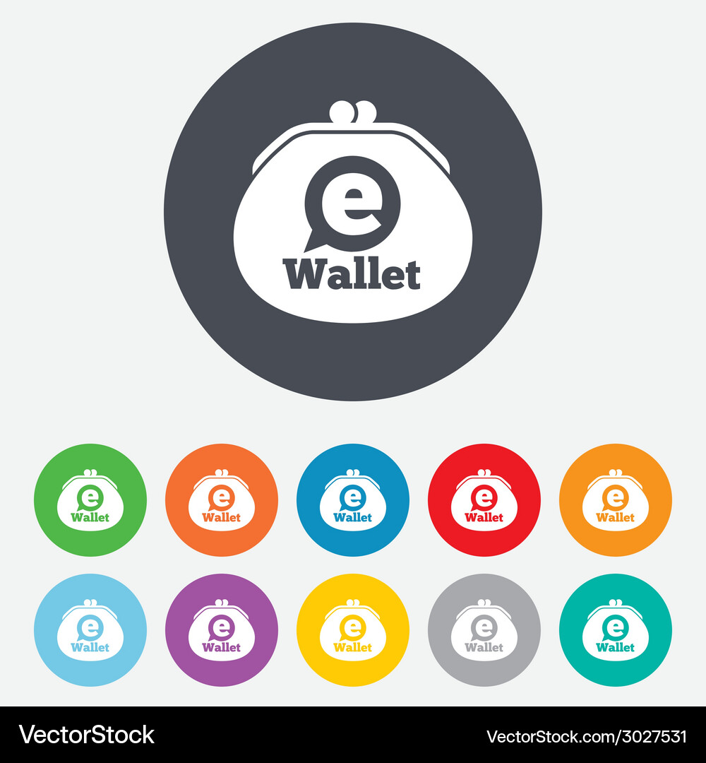 Ewallet sign icon electronic wallet symbol Vector Image