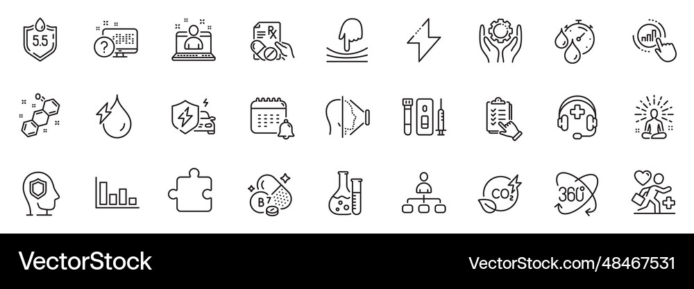 Icons pack as medical support calendar Royalty Free Vector
