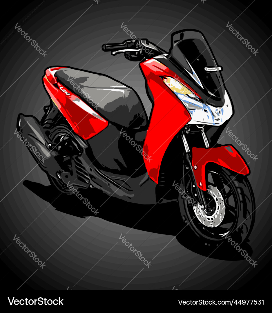 One of coolest scooters 125 cc Royalty Free Vector Image