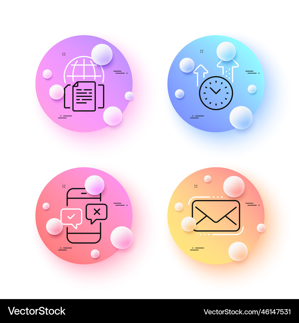 Time management messenger mail and phone survey Vector Image