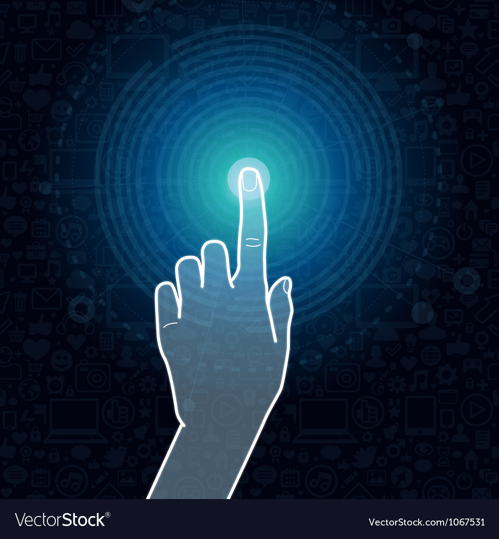 Touchscreen concept Royalty Free Vector Image - VectorStock