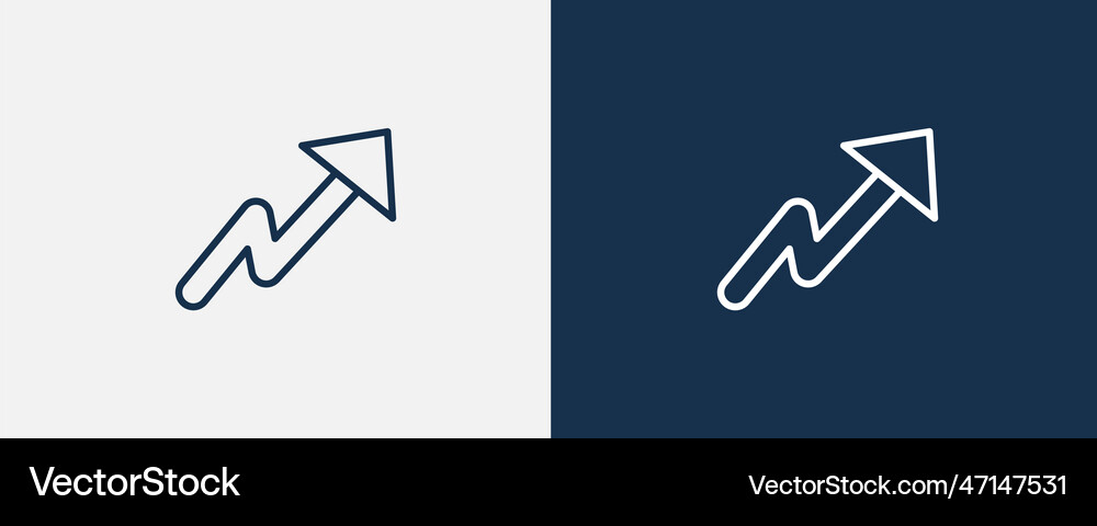 Trending icon outline icon from social Royalty Free Vector