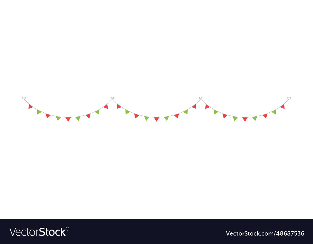 Christmas bunting pennant flag garland Royalty Free Vector