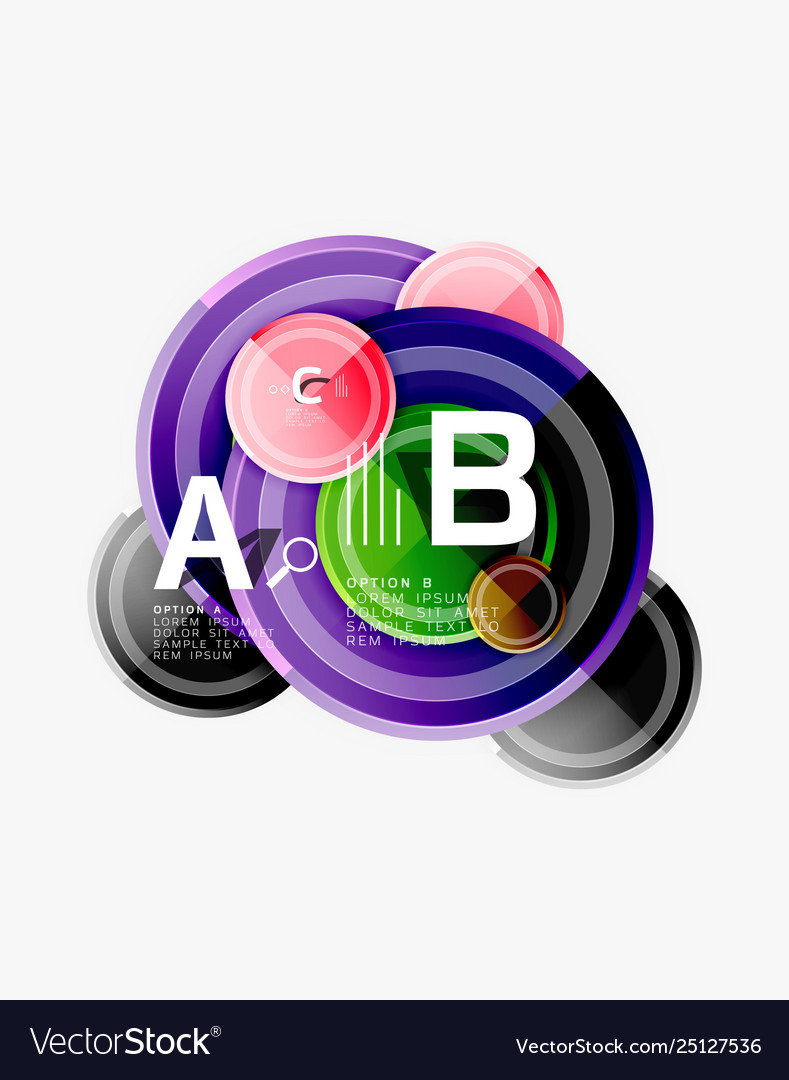 Circular pattern abstract circles composition Vector Image