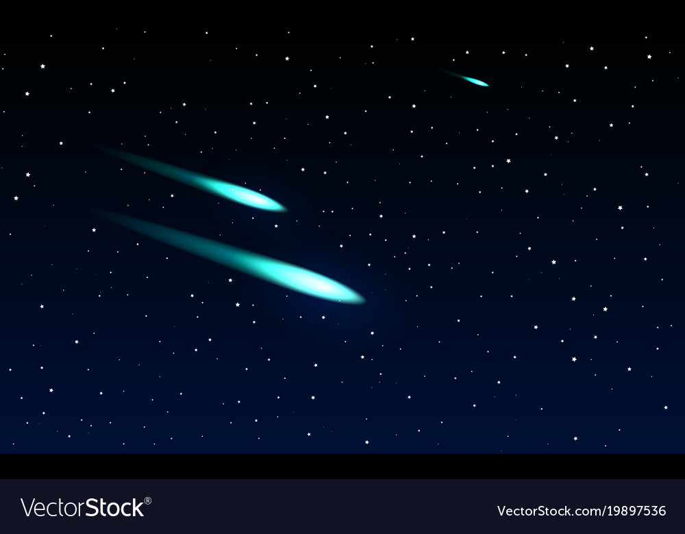 Comets flying through space Royalty Free Vector Image