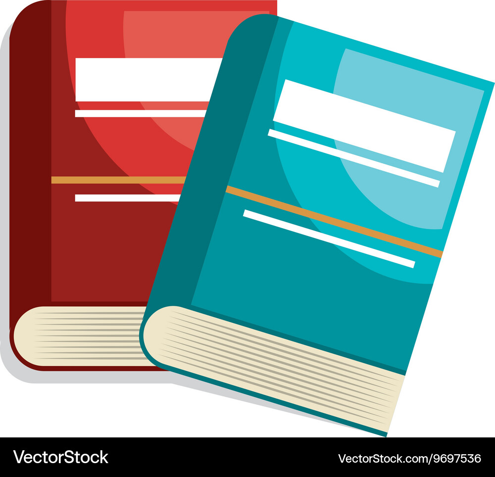 Education and book isolated flat icon Royalty Free Vector