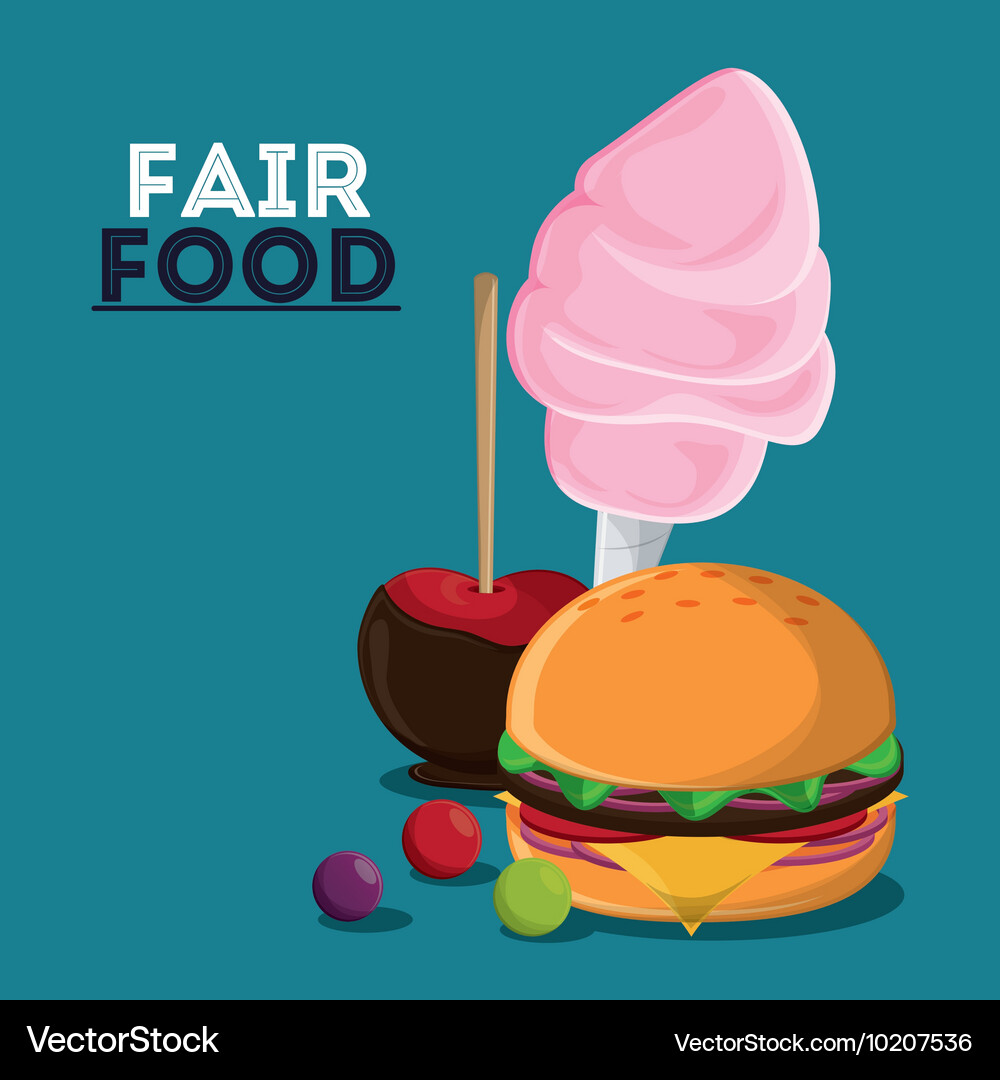 Fair food snack carnival icon Royalty Free Vector Image