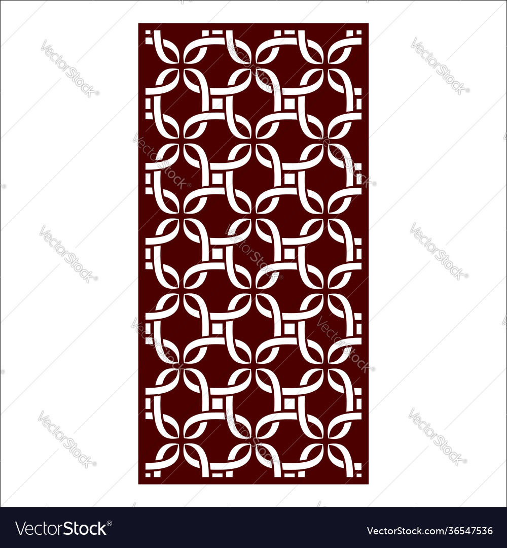 Laser cut pattern design islamic pattern Vector Image