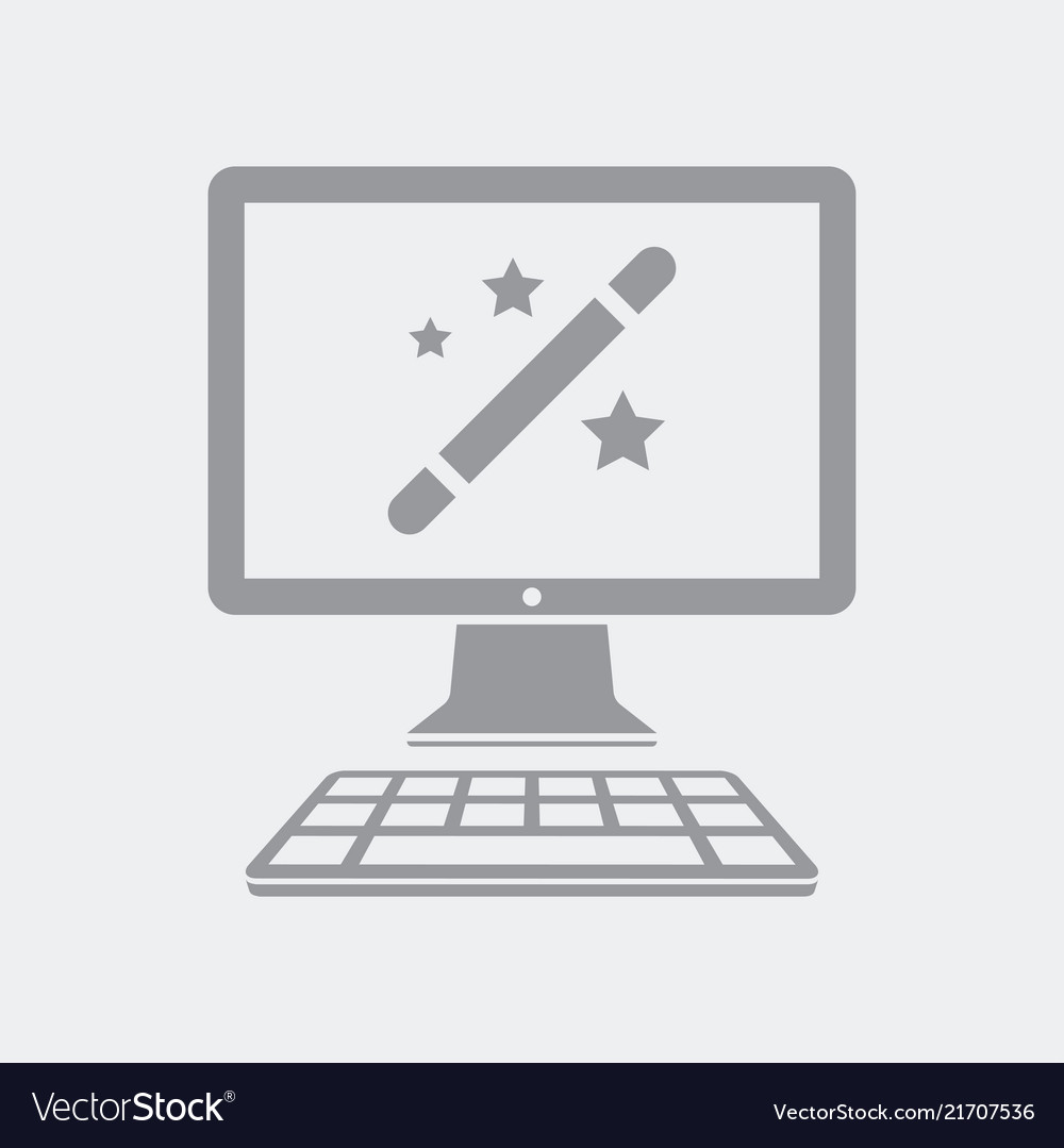 Magic computer application icon Royalty Free Vector Image