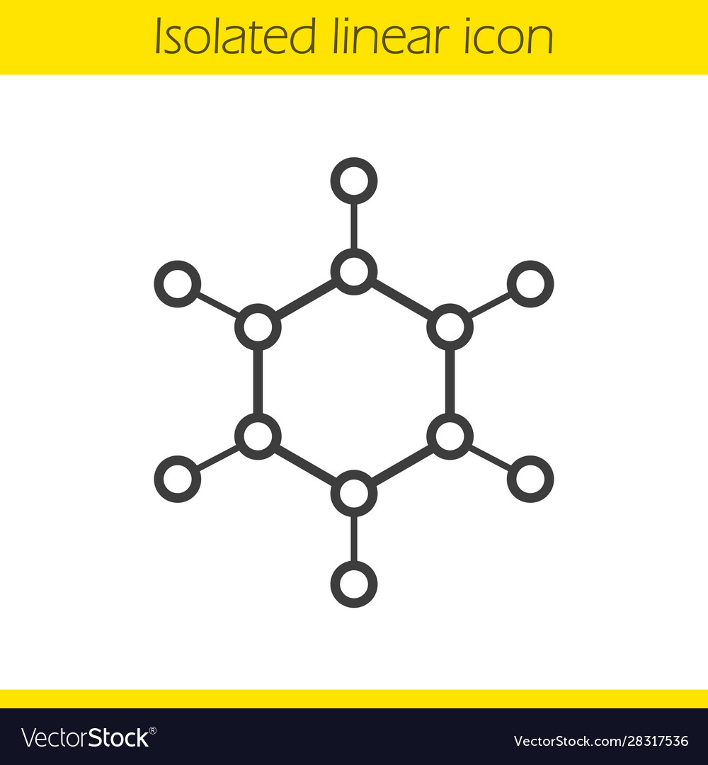 Molecule linear icon Royalty Free Vector Image
