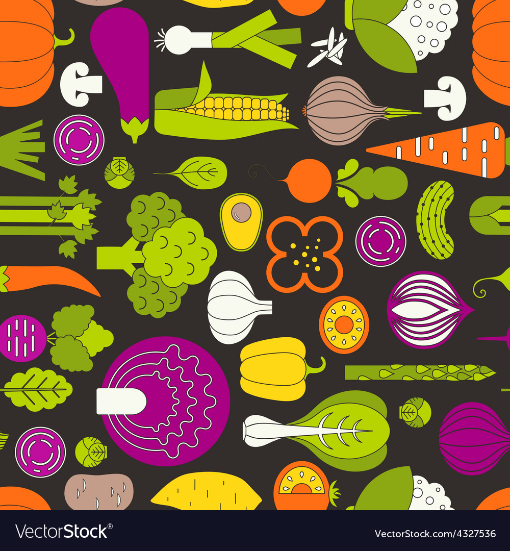 Vegetable seamless Royalty Free Vector Image - VectorStock