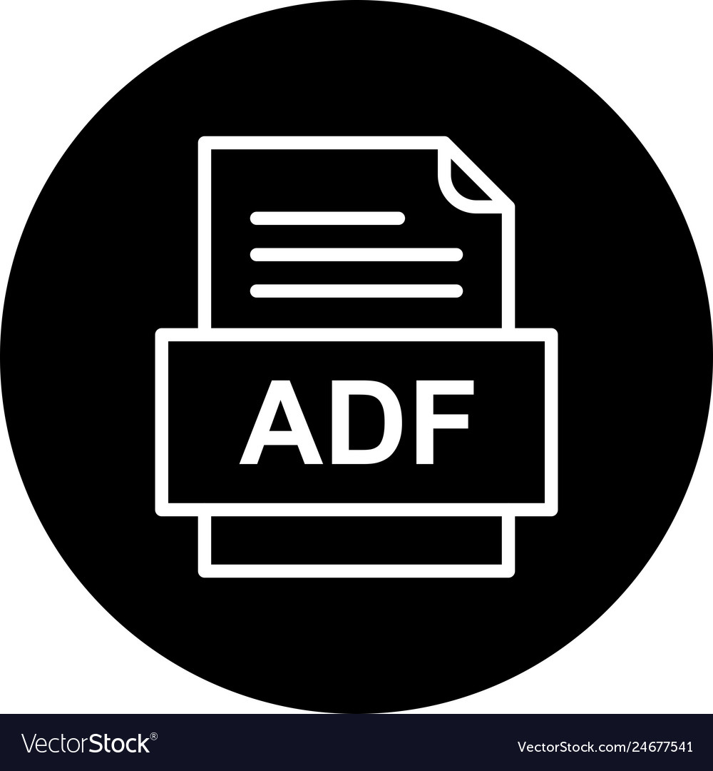 Adf File Document Icon Royalty Free Vector Image