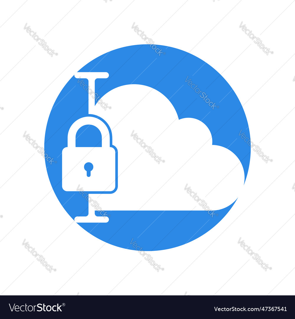 Cloud security template it creative Royalty Free Vector Cloud security template it creative Royalty Free Vector
