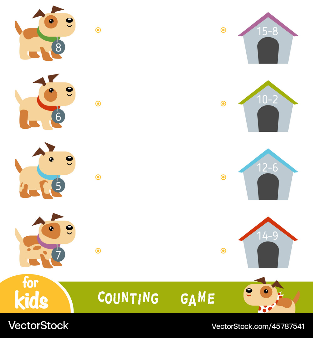 Counting game for preschool children educational Vector Image