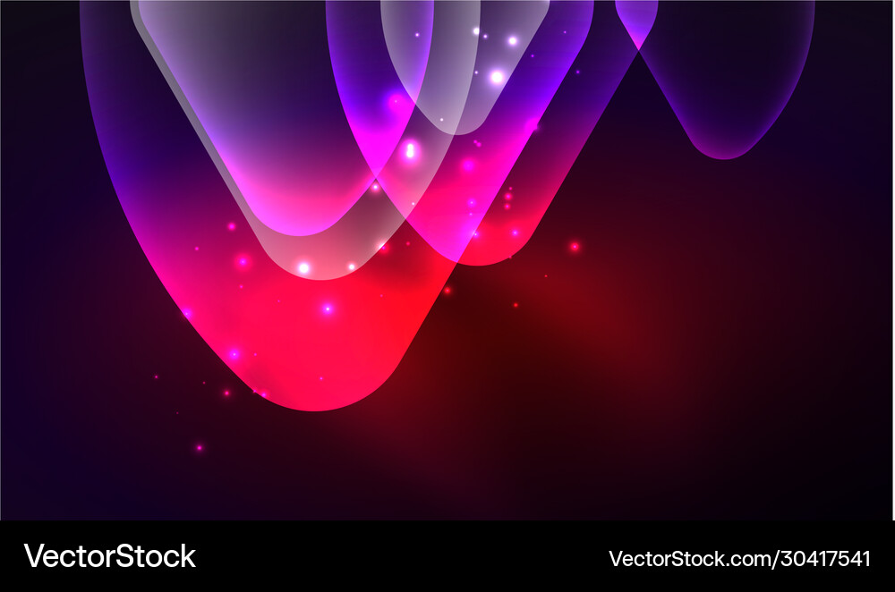Glowing neon shiny transparent abstract geometric Vector Image
