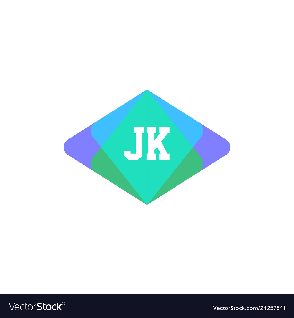 Initial letter logo jk template design Royalty Free Vector