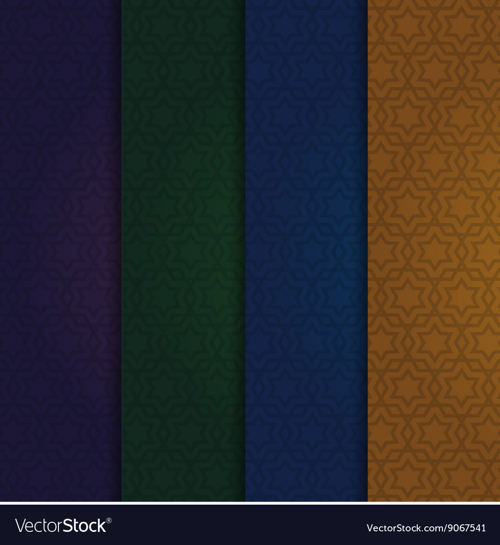 Set arabic patterns dark arabic Royalty Free Vector Image
