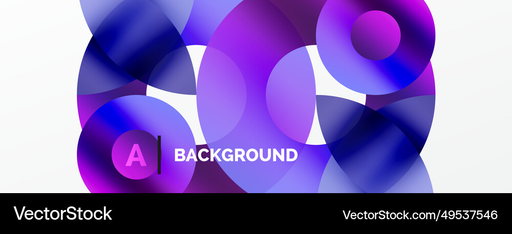 Abstract round geometric shapes with gradients Vector Image