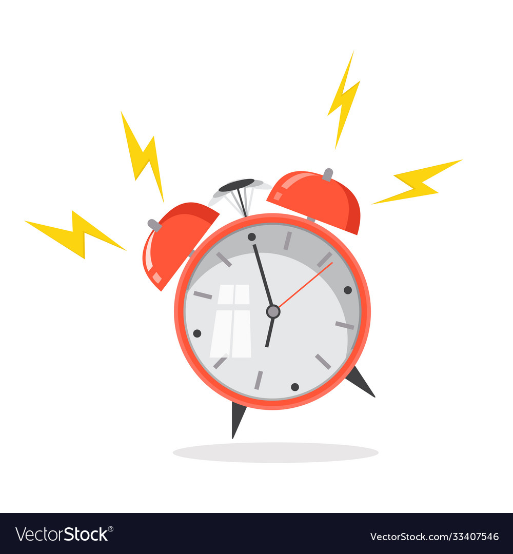 Cartoon alarm clock ringing wake up morning Vector Image Cartoon alarm clock ringing wake up morning Vector Image