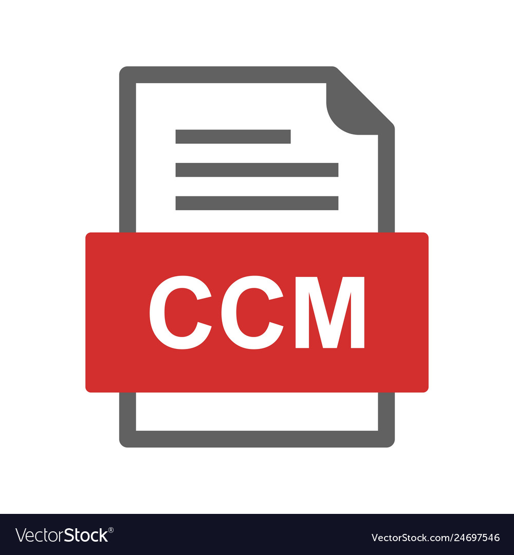 Ccm file document icon Royalty Free Vector Image