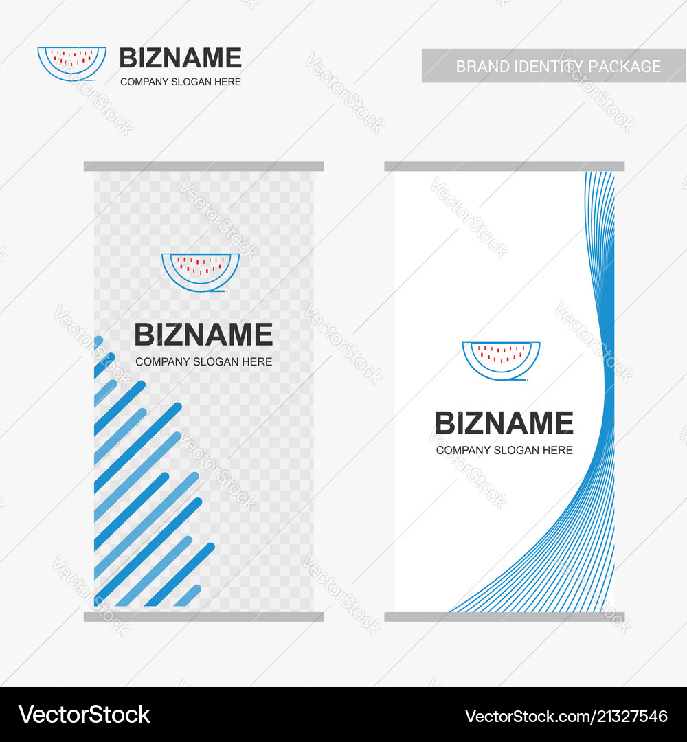 Company ad banner design with blue theme Vector Image