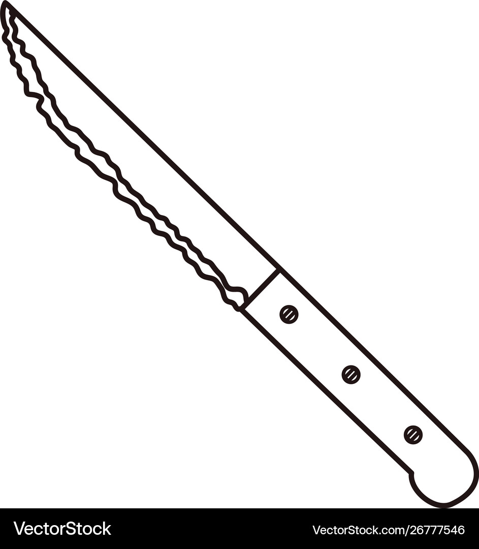 Filleting knife cooking icon on white background Vector Image