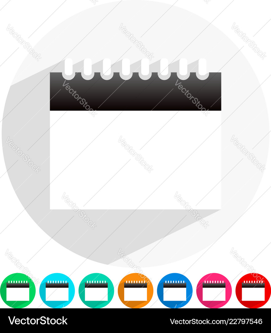 Flat modern minimal calendar icons eps 10 Vector Image