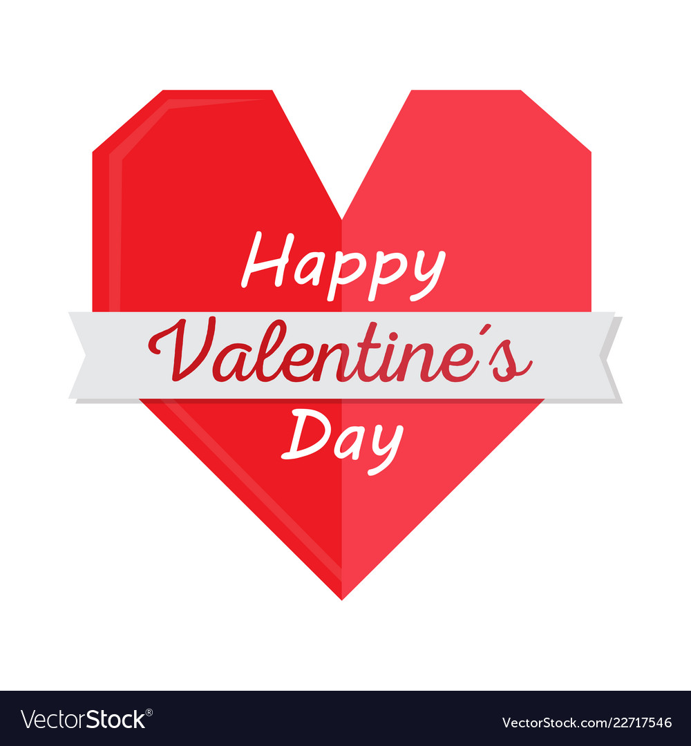 Geometric heart shape valentine day Royalty Free Vector