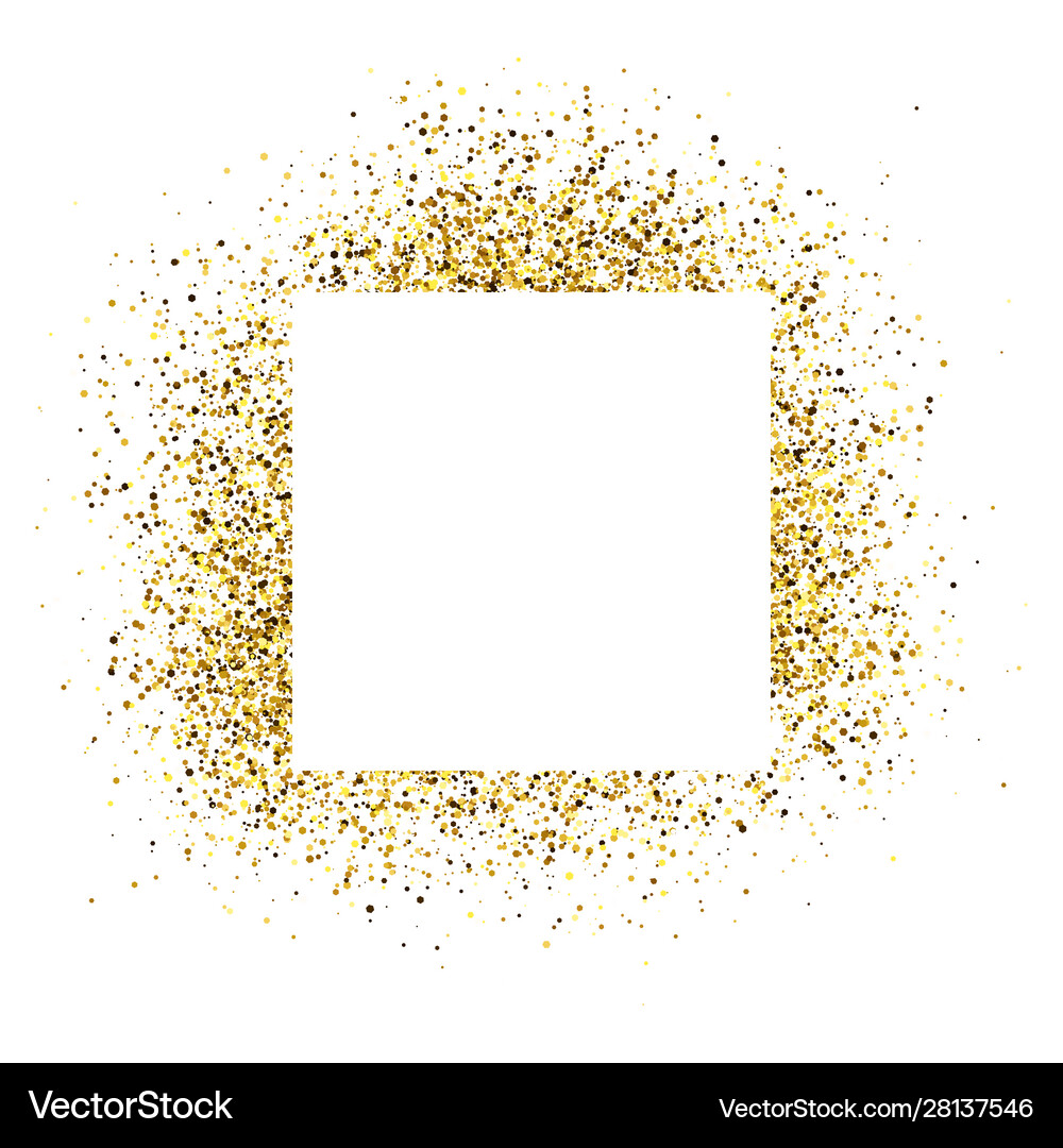 Greeting card with golden glitter background Vector Image
