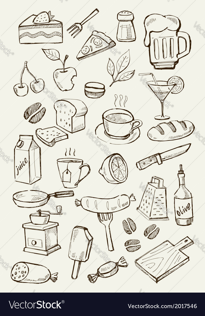 Menu icons Royalty Free Vector Image - VectorStock